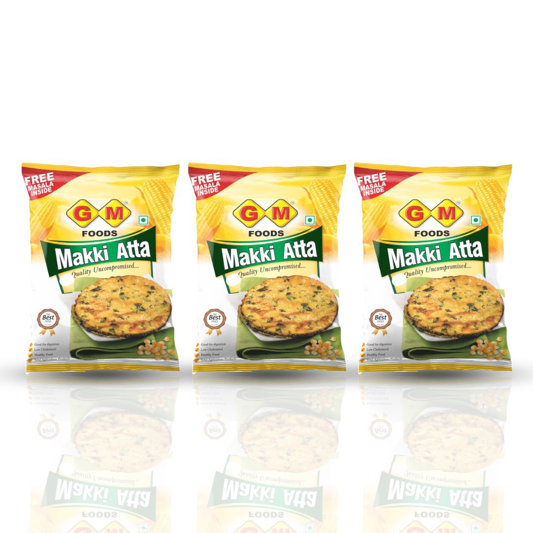 GM Foods Delicious Makki Atta 1 kg (Pack Of 3)