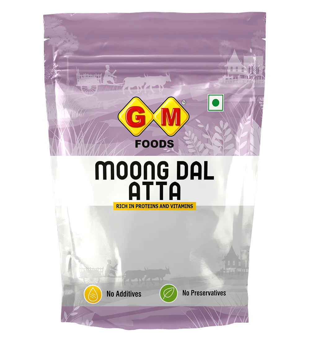 GM Foods Moong Daal Flour Atta 500 Gram ( Pack Of 3)