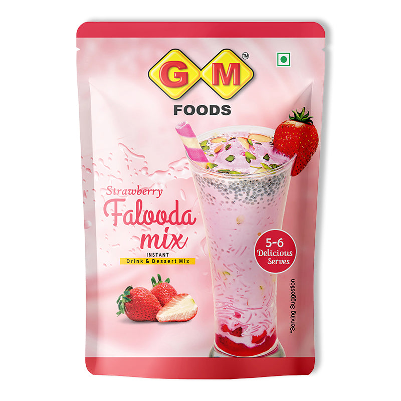 GM Foods Strawberry Falooda Mix 160 Gram (Pack Of 2)